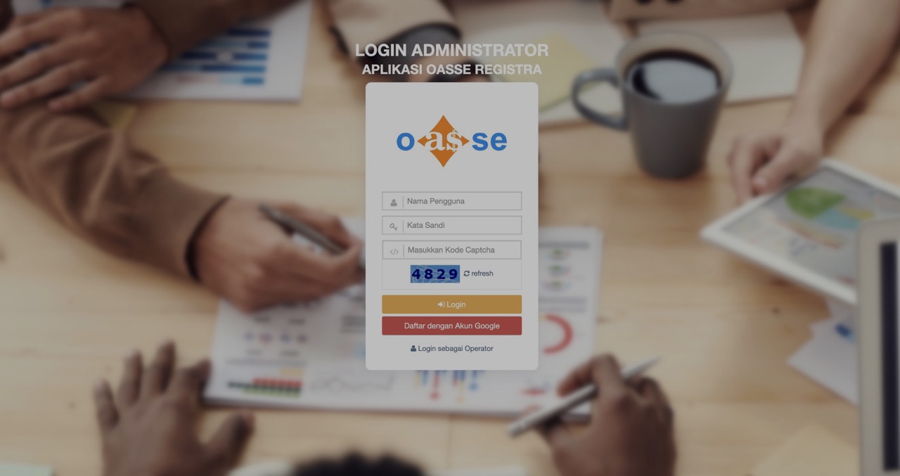 Login Operator - OASSE REGISTRA
